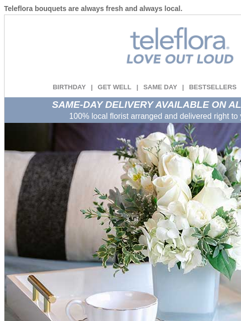 Winter Magic Awaits 💙 20% off All Bouquets - teleflora Newsletter ...