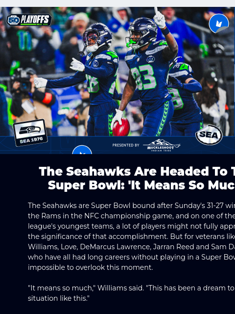 Sailing Into The NFC Championship! - seahawksemail Newsletter ...
